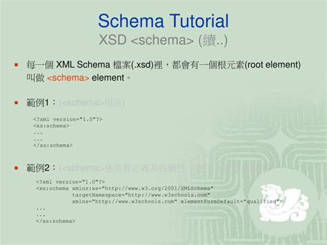 PPT 教學 XML Schema PowerPoint Presentation free download ID 5730898