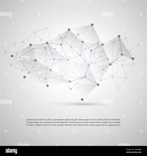 Molecular Global Business Network Design Abstract Mesh Background Grey Cloud Computing And