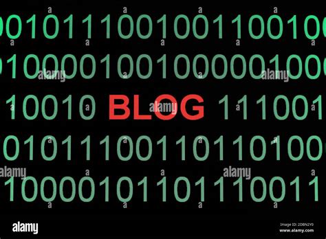 Blog On Binary Data Stock Photo Alamy