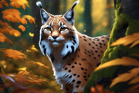 Lynx Cartoon Wallpaper Graphic By Forhadx5 · Creative Fabrica