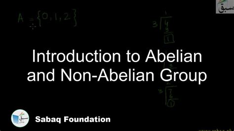 introduction to abelian and non abelian group math lecture sabaq pk