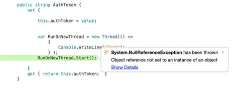 C New Thread Inside Setter Property Stack Overflow