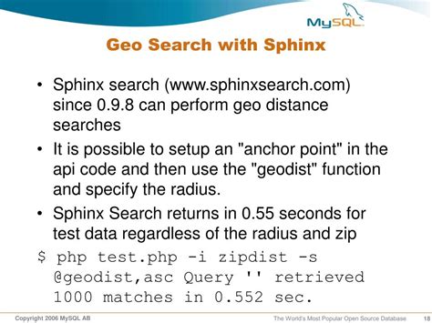 Ppt Geospatial Search With Mysql Powerpoint Presentation Free