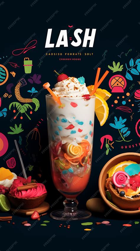 Premium Photo Lassi Bar With Various Flavors Whipped Cream Colorful