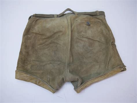 Kurze 6070er Ddr Vintage Lederhose Doppelzipp Glattleder