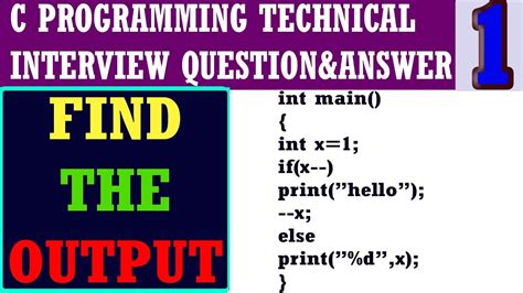 Find The Output Of The Program In Tamil Youtube