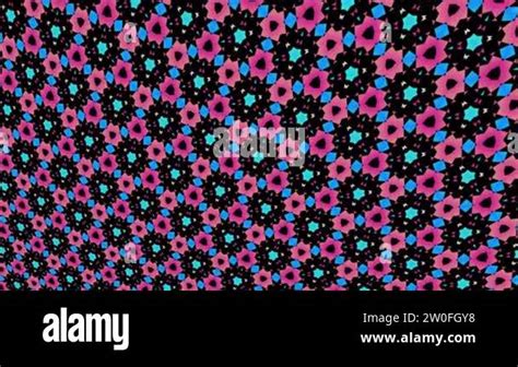 Color Pattern With Geometric Shapes On A Minimal Black Background Horizontally And Vertically