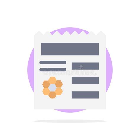 Basic Ui Manu Document Abstract Circle Background Flat Color Icon Stock Vector Illustration