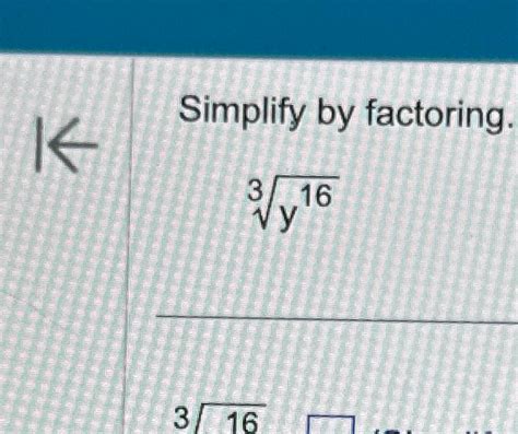 Solved Simplify By Factoring Y163