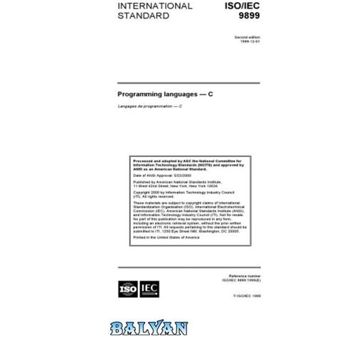 خرید و قیمت دانلود کتاب C99 ISO IEC 9899 1999 ا C99 ISO IEC 9899 1999 ترب
