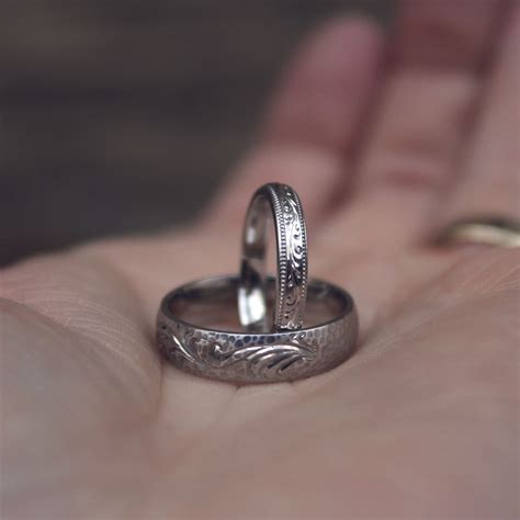 Engraved Platinum Wedding Rings Moira Patience
