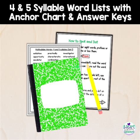 Decoding Multisyllabic Words Activities Words With 4 And 5 Syllables Iheart Teaching Elementary