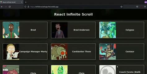Scroll Reactjs Examples