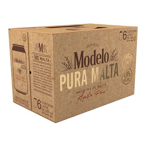 Cerveza Modelo Pura Malta Bote 24 Latas De 355ml 4 Six Pack Amazon