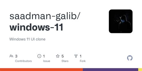 GitHub Saadman Galib Windows Windows UI Clone