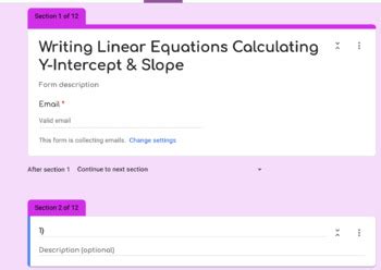 Writing Linear Equations Activity By Miss G Geometry TPT