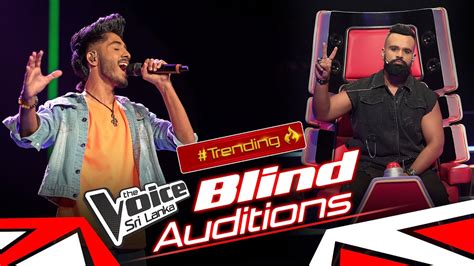 Shammika Aththanayake Ran Wan Wantha රන් වන් වත Blind Auditions The Voice Sri Lanka Youtube