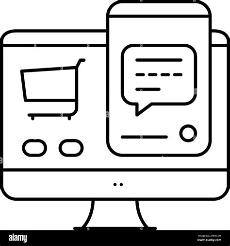 Sales Chat Support Line Icon Vector Illustration Stock Vector Image And Art Alamy