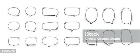 검은색 하프톤 그림자로 설정된 복고풍 빈 만화 말풍선 벡터 일러스트레이션 빈티지 디자인 팝 아트 스타일 검은색에 대한 스톡 벡터 아트 및 기타 이미지 Istock