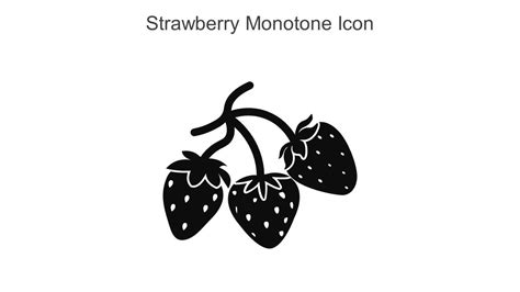 Strawberry Monotone Icon In Powerpoint Pptx Png And Editable Eps Format PPT Slide