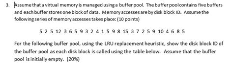 Solved 3 Assume That A Virtual Memory Is Managed Using A