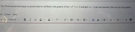 Solved Use Direct Proof Technique To Prove That For All Real Chegg