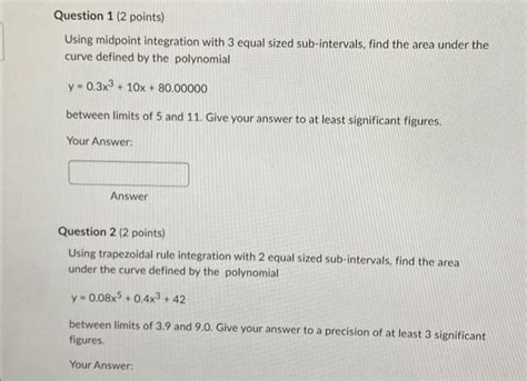 Solved Using Midpoint Integration With 3 Equal Sized