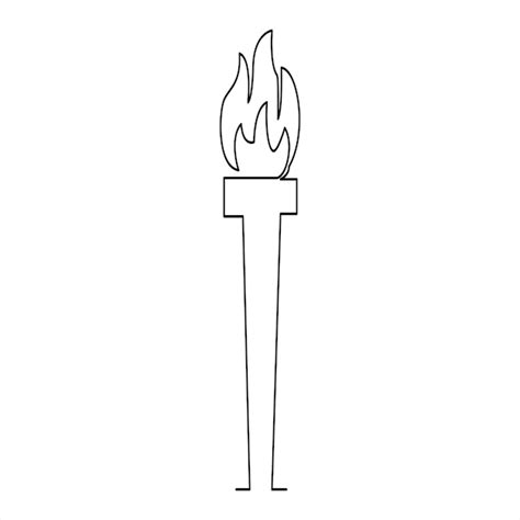 Torch Outline Vectors And Illustrations For Free Download