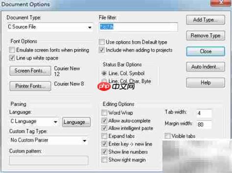 Source Insight字体大小设置 电脑软件 Php中文网