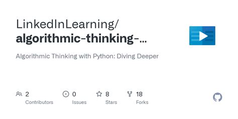Github Linkedinlearningalgorithmic Thinking With Python Diving