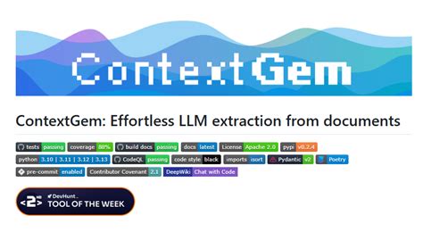 Contextgem Unlocking The Power Of Llms For Document Understanding Alternative Ai Tools