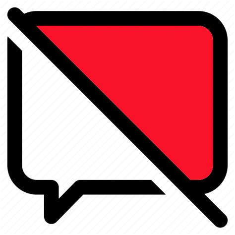 Not Chat Visible Slash Dialogue Icon Download On Iconfinder