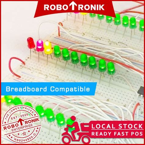 Led 3mm 5mm 10mm Diffused Clear [red Green Yellow Blue Orange Purple] Arduino Uno Breadboard