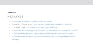 Global Styles Variations In Block Themes Pptx