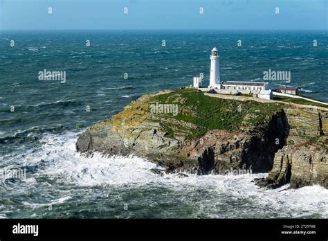South Stack Lighthouse Near Holyhead On The Coast Of Ynys Mon Anglesey