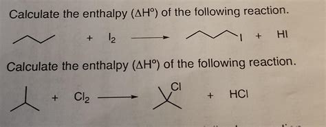 Calculate the enthalpy ΔH of the following Chegg