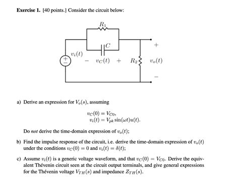 Solved Exercise Points Consider The Circuit Below Chegg