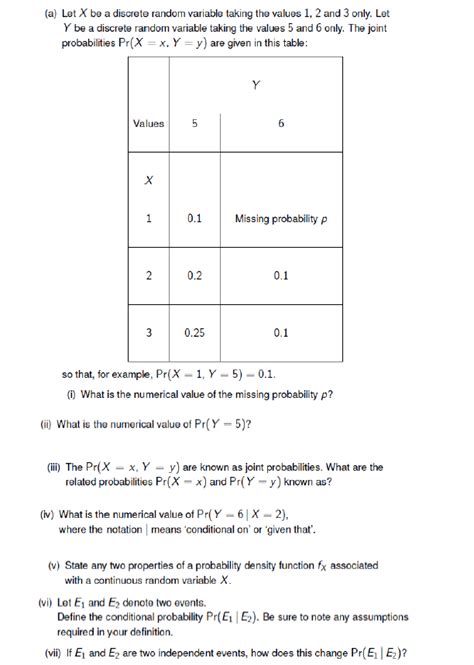 Solved A Let X Be A Discrete Random Variable Taking The Chegg
