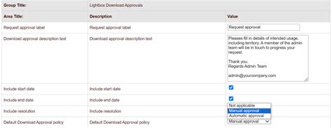 download approval process set up capture help centre