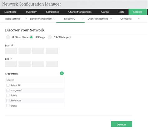 Device Addition V12 Network Configuration Manager Help