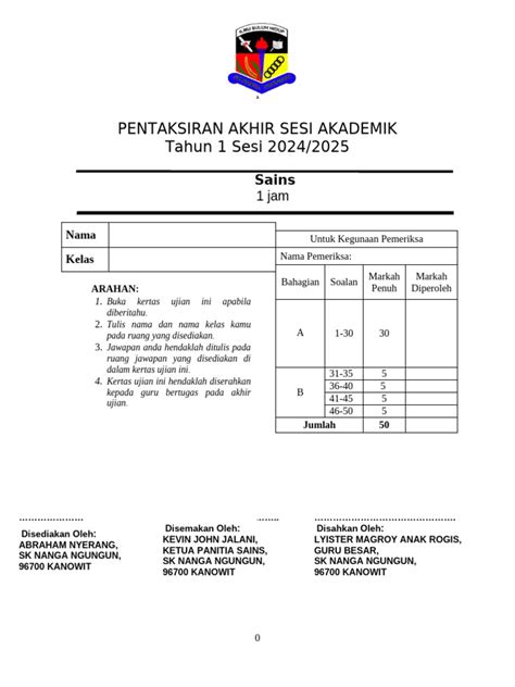 35695001 soalan sains sec a sec b tahun 1 pdf plants flowers