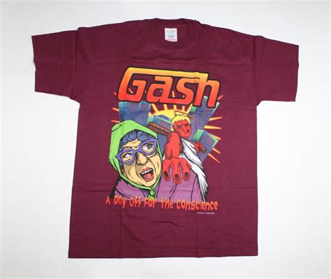 Vintage Y2k 2002 Gash Shirt A Day Off For The Conscience Punk Rock Band