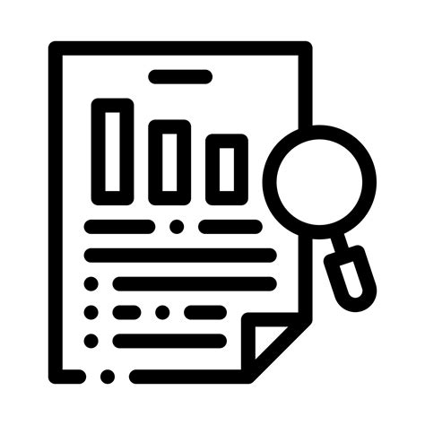 Research Document Icon Vector Outline Illustration 17604915 Vector Art