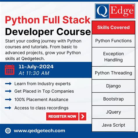 Qedge Technologies On Linkedin Pythonfullstack Careergrowth Techtraining Qedgetech