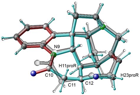 Overlay Of Two Strychnine Models With Different G Ring Conformers In Download Scientific