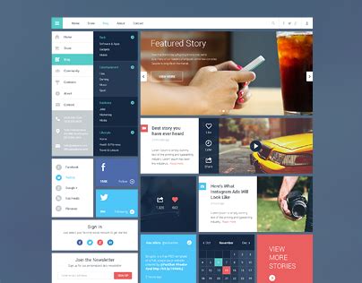 Blog Magazine UI Kit Behance