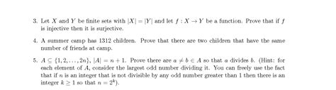 solved 3 let x and y be finite sets with x is injective