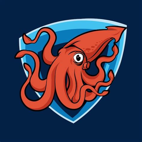 Premium Vector Squid Mascot Logo