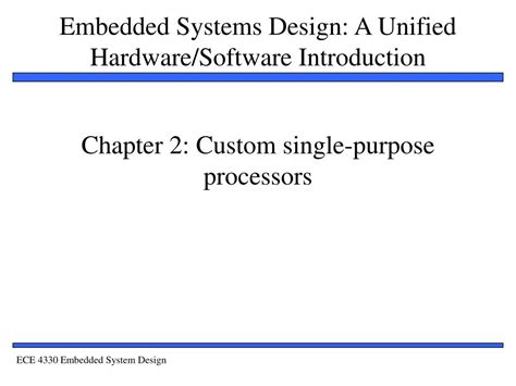 Ppt Chapter 2 Custom Single Purpose Processors Powerpoint