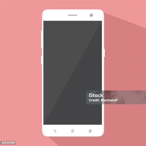 스마트 휴대 전화입니다 빈 화면 배경에 고립 된 현실적인 휴대 전화 스마트폰 인쇄 및 웹 요소에 대 한 벡터 일러스트입니다 Lcd에 대한 스톡 벡터 아트 및 기타 이미지